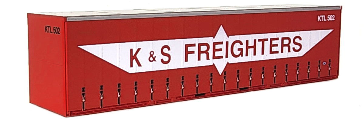 40CS-03a K&S Freighters 40' Curtain Sided Containers – On Track Models