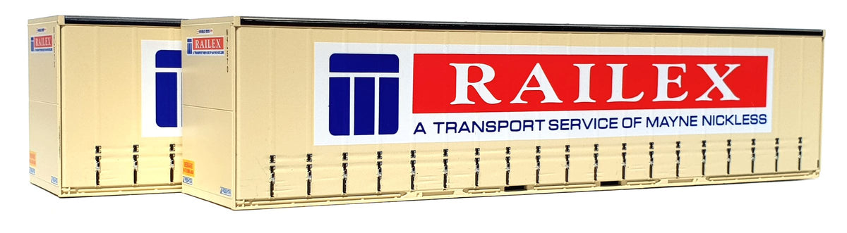 40CS-06 Railex 40' Curtain Sided Containers – On Track Models