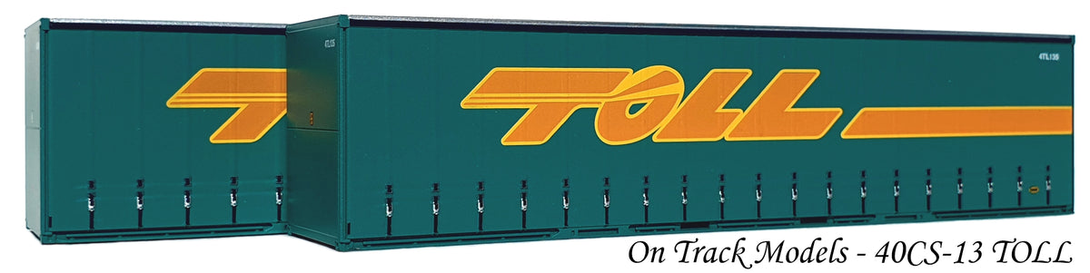 40CS-13 TOLL 40' Curtain Sided Containers – On Track Models